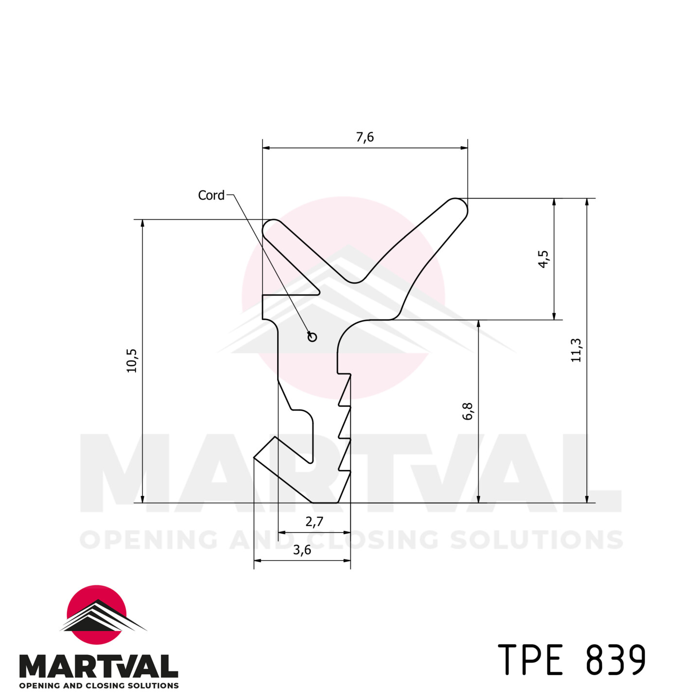 TPE profile 839 - Martval