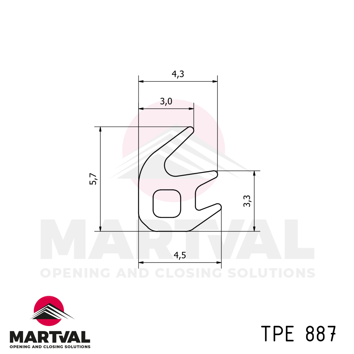 TPE profile 887 - Martval